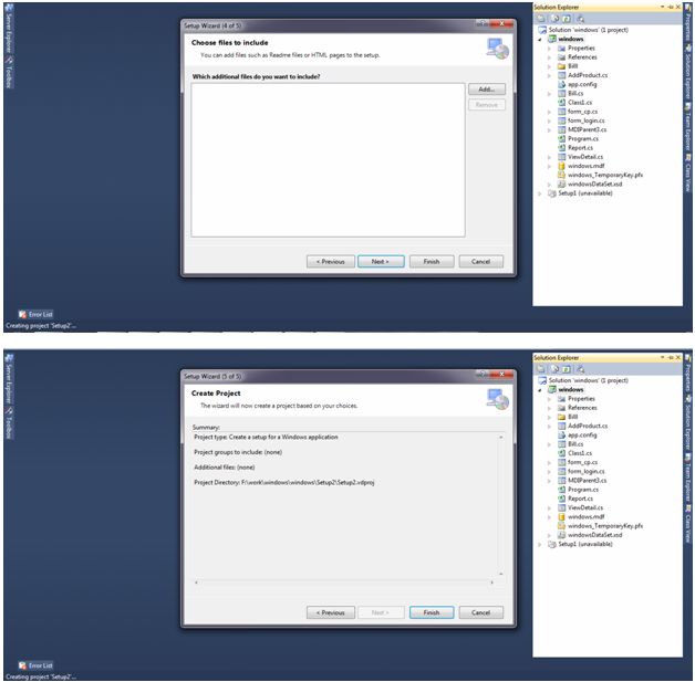 Creating Setup in Windows Application
