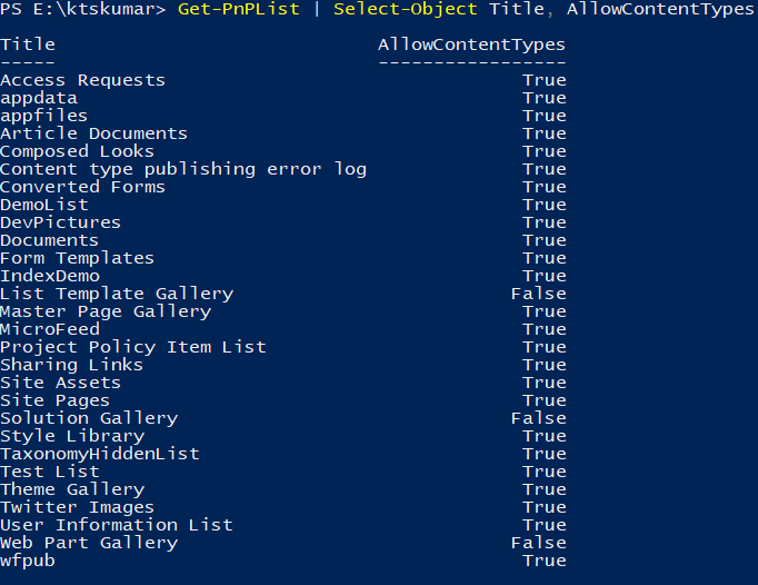 How To Get The Lists With Content Type Enabled Or Disabled Using PnP ... How To Get The Lists With Content Type Enabled Or Disabled Using PnP ...