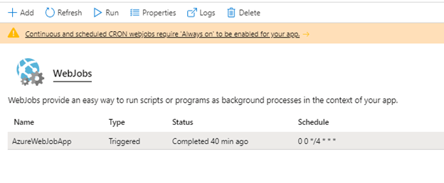 How to create a WebJob in Azure using Visual Studio