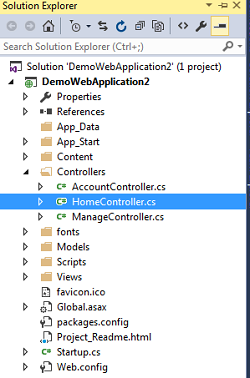 Controllers In MVC Application