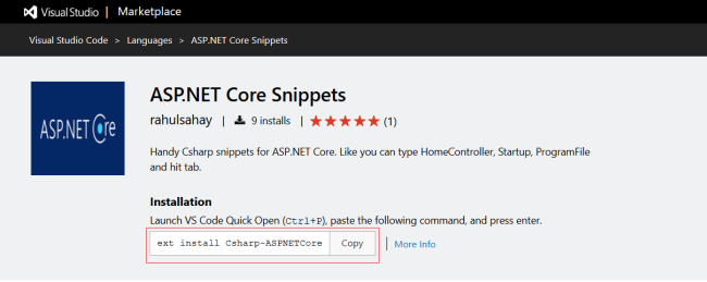 Download Free Visual Studio Code Extension For ASP.NET Core Snippets Download Free Visual Studio Code Extension For ASP.NET Core Snippets