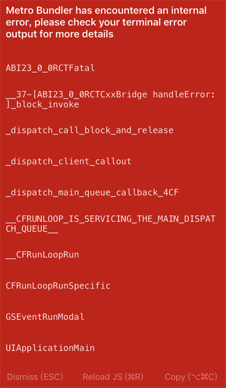 React Native Common Errors React Native Common Errors