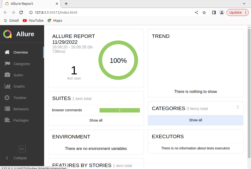 Allure Report In Webdriver IO