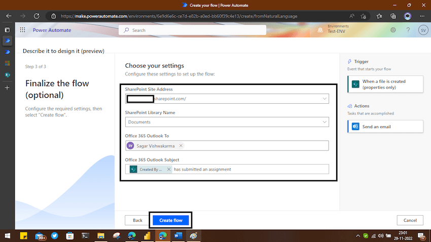 Create Power Automate Flow Using Natural Language