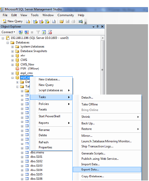 Export SQL Table Data in Excel Export SQL Table Data in Excel
