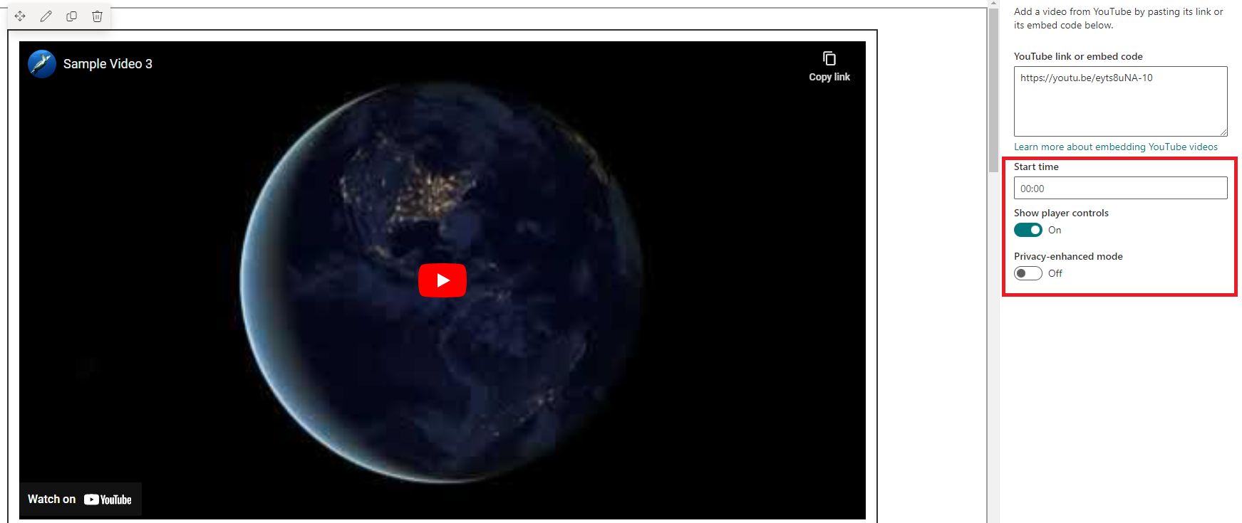 Embed Video Using YouTube Webpart In SharePoint Online Modern Page