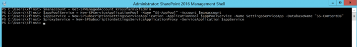 Subscription Settings Service Application In SharePoint 2016
