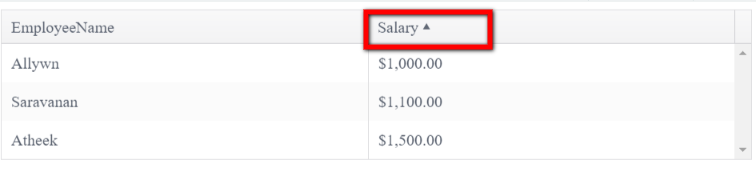 How To Customize Sorting In Kendo Grid