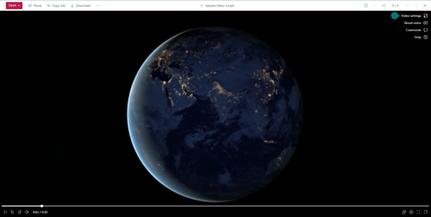 Video Embed Using Embed Webpart In SharePoint Online Modern Page