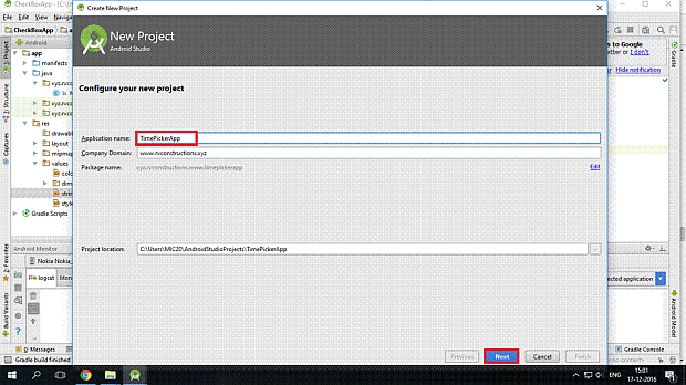 Set Time In Android App Using TimePicker In Android Studio