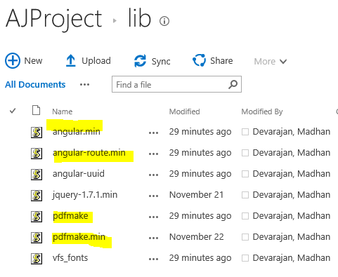 Creating PDF Dynamically And Uploading It To SharePoint Document Library Using AngularJS