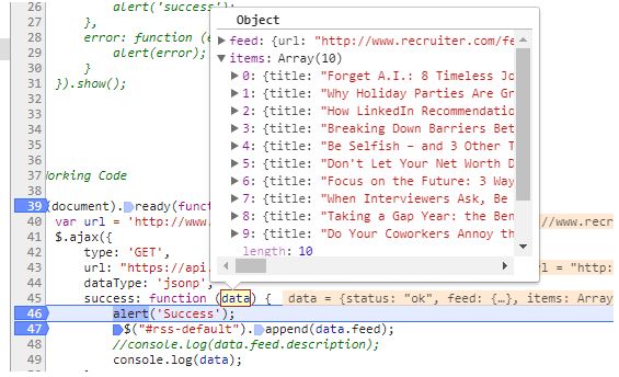 Consume RSS Feed Data Using jQuery AJAX