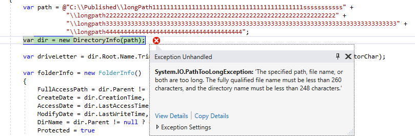 Handle Windows Long Paths Using C#