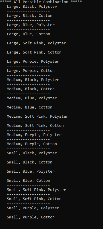 Build All Possible Combinations Of A List Of Values Build All Possible Combinations Of A List Of Values