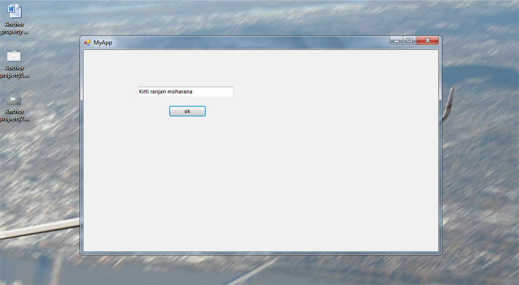 Anchor Property in Window Form in Visual Studio 2015