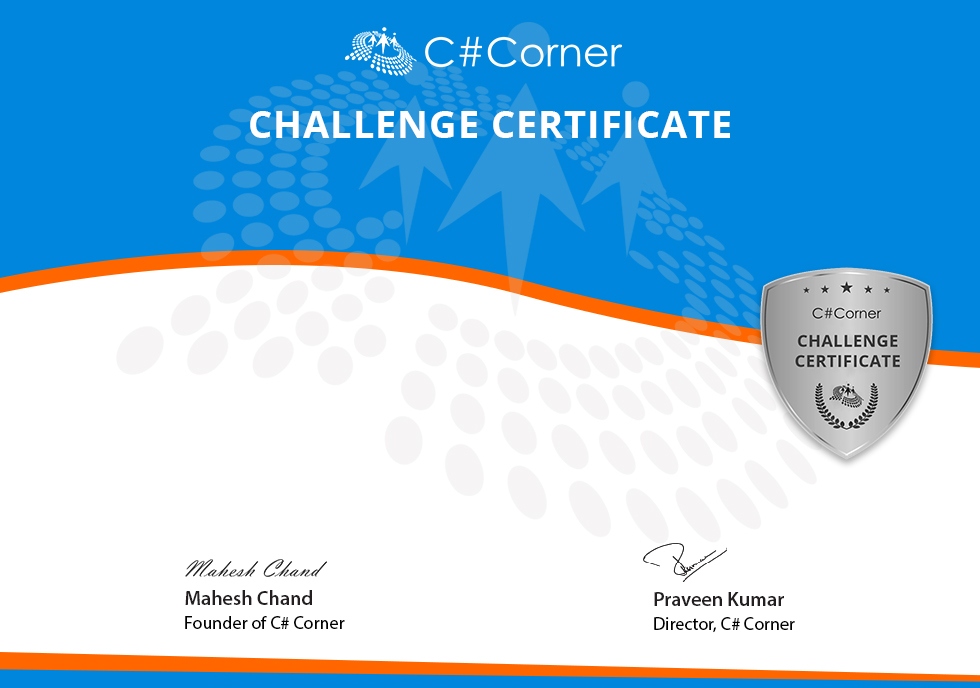 HTML Challenge Certificate