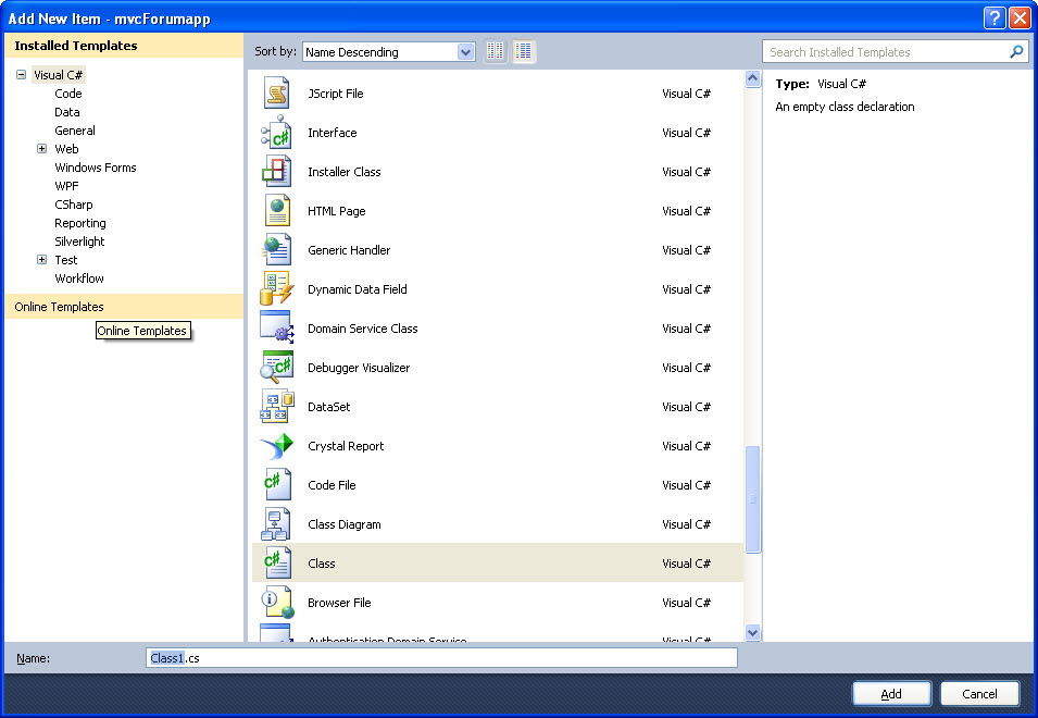 Forums Application Using MVC4 and Entity Framework