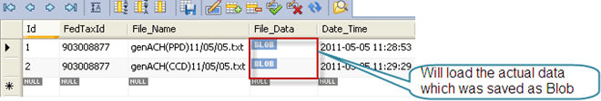 How to Show Data Saved as a Long-Blob in MySql