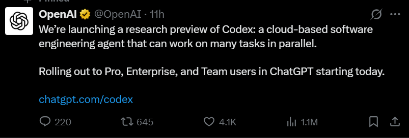 OpenAI Launches Codex: Your New AI Coding Partner