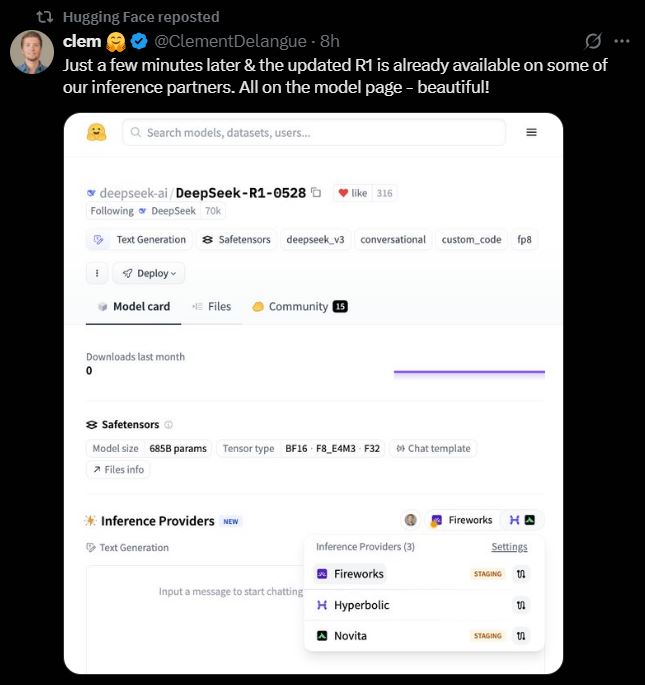 DeepSeek Updates R1 AI Model, Now on Hugging Face