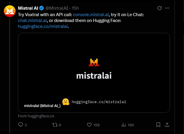 Mistral Unveils Voxtral: Its First Open-Source AI Audio Model