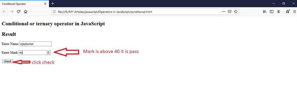 Operators in JavaScript