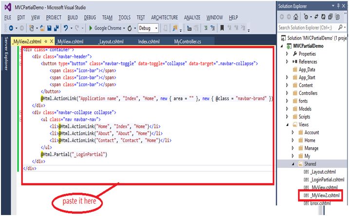 Partial Views In ASP.NET MVC