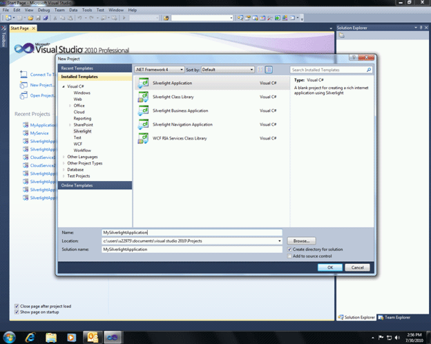 Creating a Silverlight Application that inserts data to a database using WCF service