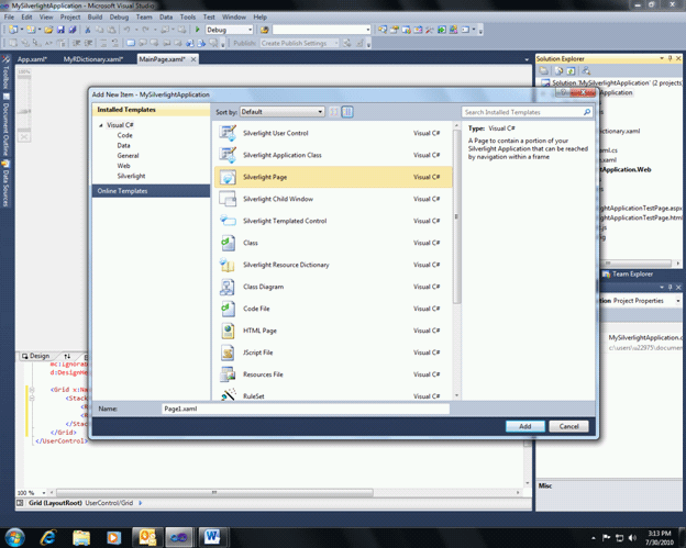 Creating a Silverlight Application that inserts data to a database using WCF service