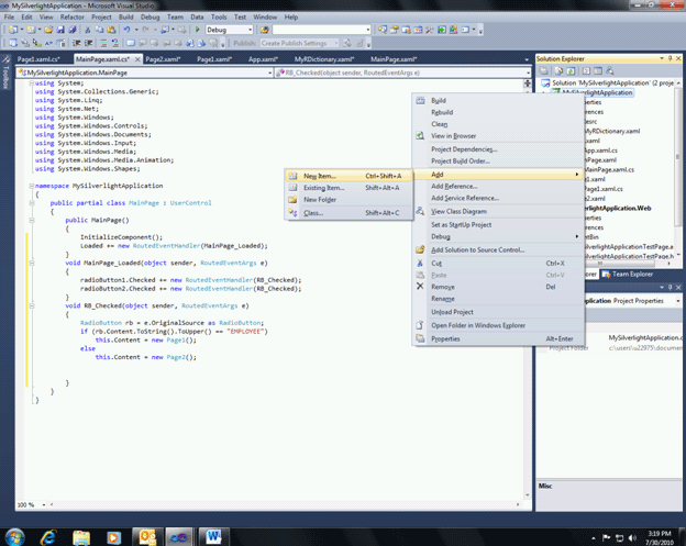 Creating a Silverlight Application that inserts data to a database using WCF service