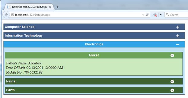 How to Create Nested Accordions at Runtime in ASP.Net