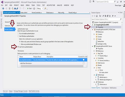 Forms Authentication in Lightswitch With MVC: Part 1