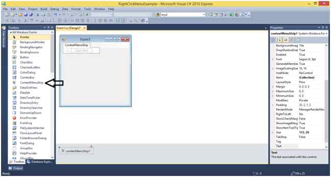 Create Context Menu on Windows Forms Form with C#