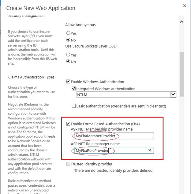 Forms Based Authentication In Sharepoint 2013