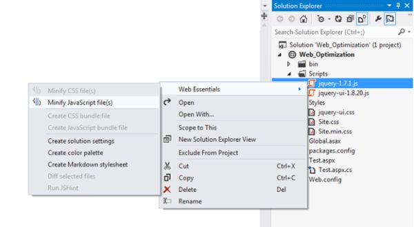 How to Minify js and css Files Using Visual Studio 2012 How to Minify js and css Files Using Visual Studio 2012