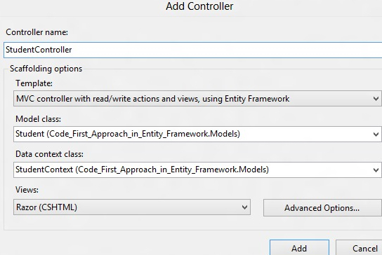 Code First Approach in Entity Framework