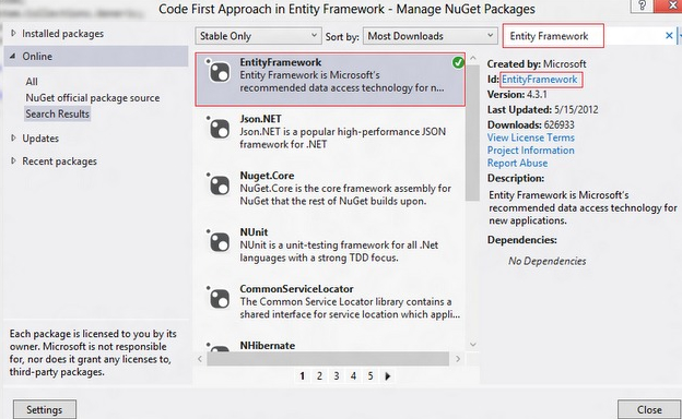 Code First Approach in Entity Framework