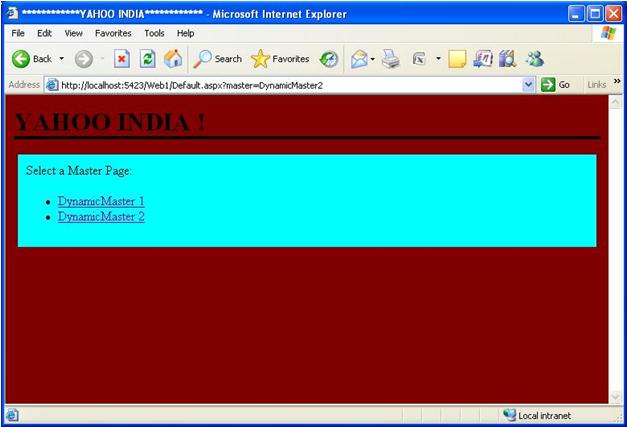 Dynamically Loading Master Pages in ASP.Net: Part 1