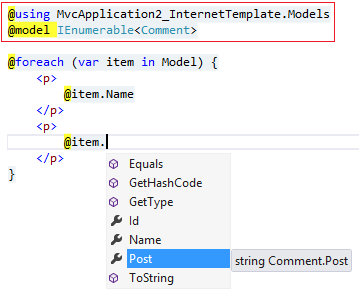 Strongly Typed Views in MVC