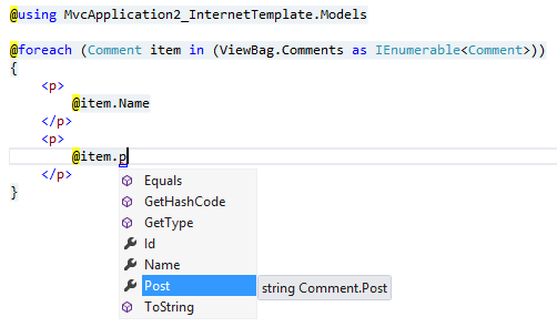 Strongly Typed Views in MVC