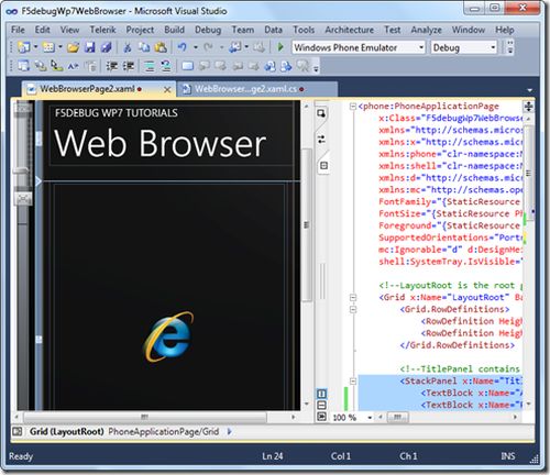 Working With Web Browser Control in Windows Phone 7