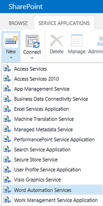 Configure Word Automation Service In Sharepoint 2013