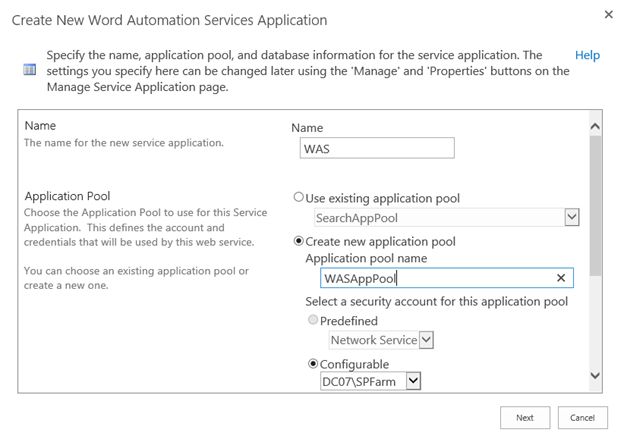 Configure Word Automation Service In Sharepoint 2013