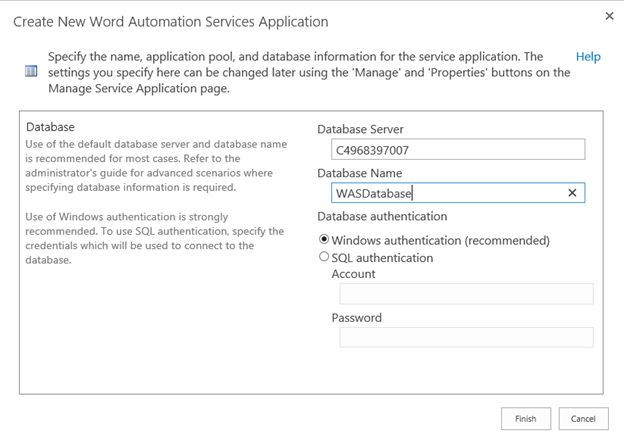 Configure Word Automation Service In Sharepoint 2013