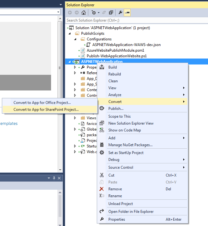 Converting ASP.Net Web App Into Provider-Hosted App Using Visual Studio Converting ASP.Net Web App Into Provider-Hosted App Using Visual Studio