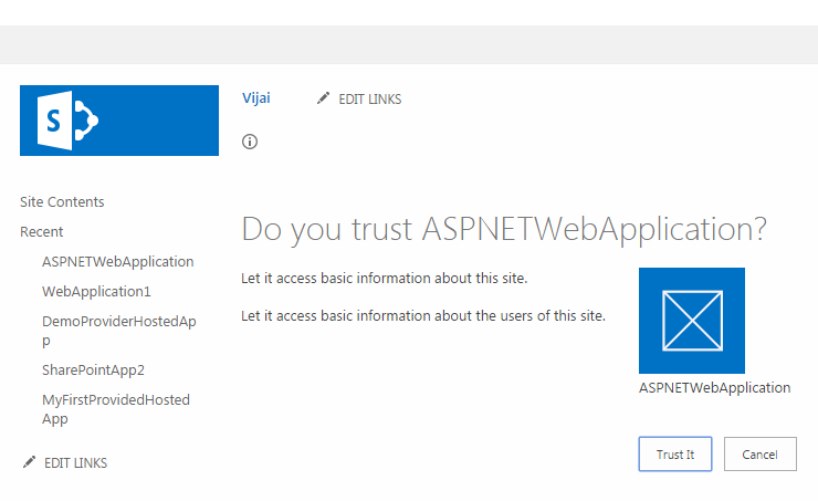 Converting ASP.Net Web App Into Provider-Hosted App Using Visual Studio