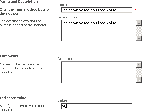 Fixed Value based Status Indicator in SharePoint 2010