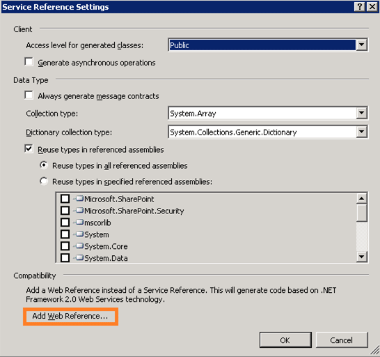 Get all lists using Web Service in SharePoint 2010 Visual Web Part