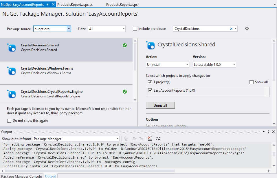 Bind Crystal Report In Aspnet Application And Export In Pdf And Excel Format
