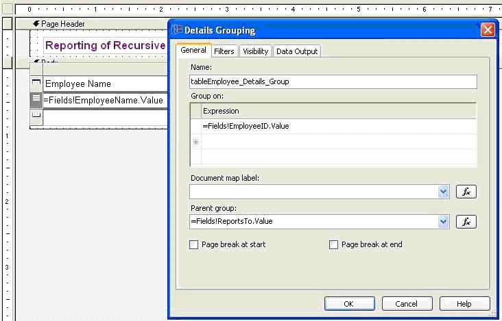 Reporting Hierarchical Recursive Data With Ms Reporting Services Using C